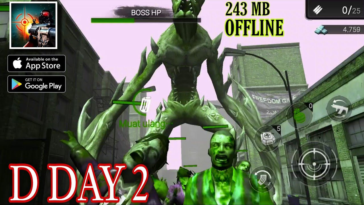 ZOMBIE HUNTER D-DAY 2 gameplay #zombiehunterdday2 - YouTube