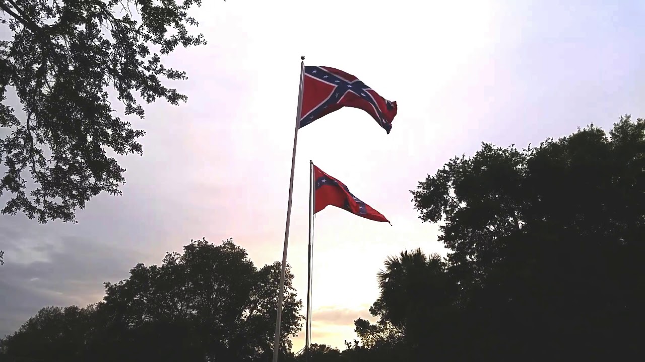 South Carolina CSA flags Flying FOREVER - YouTube