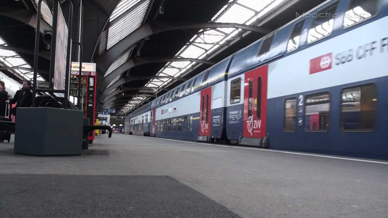 RE Regioexpress nach Aarau in Zürich Schweiz Einfahrt und Ausfahrt ...