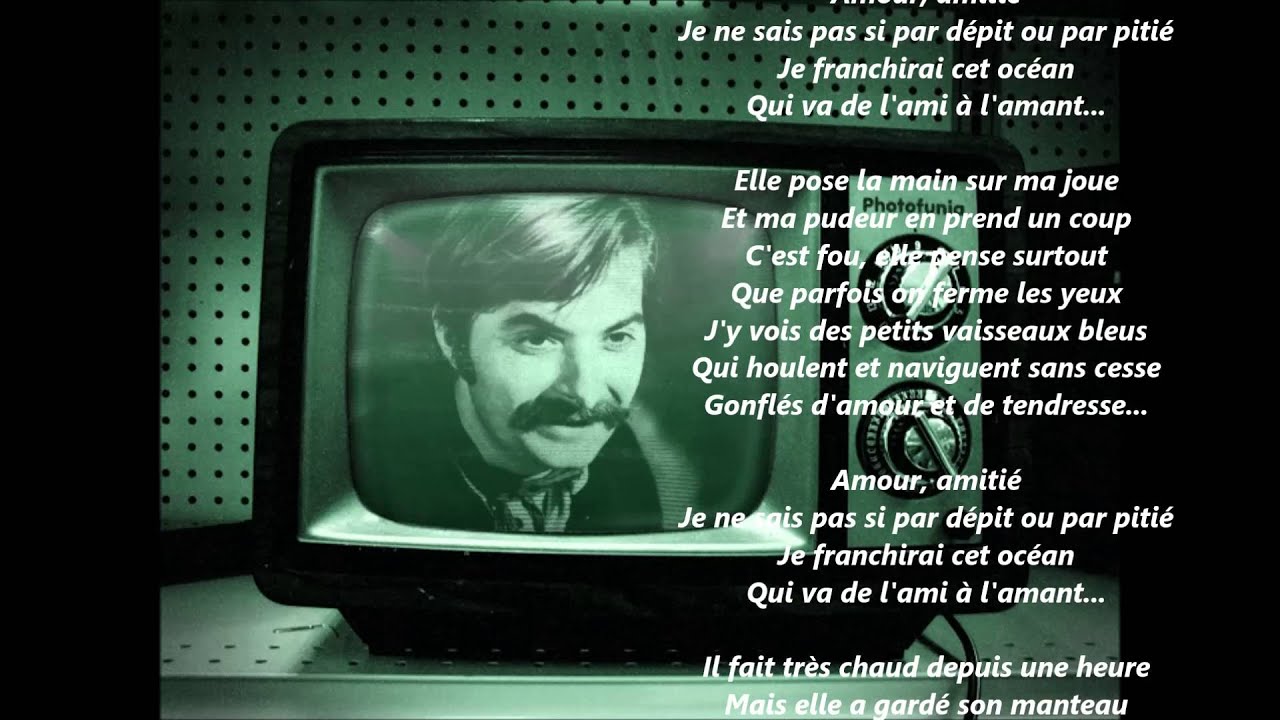 Amour Amitié, Ou Une Très Belle Chanson De Pierre Vassiliu – WDXMU