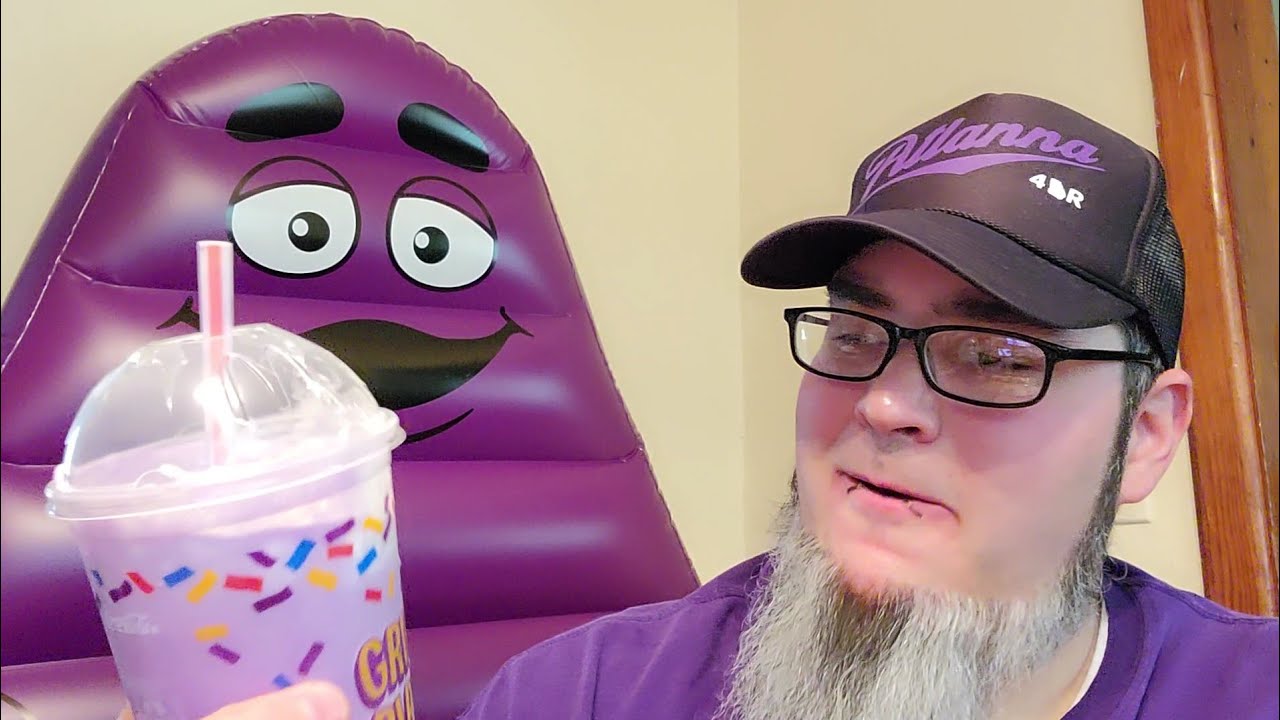 McDonald's - Grimace Birthday Shake Review - YouTube
