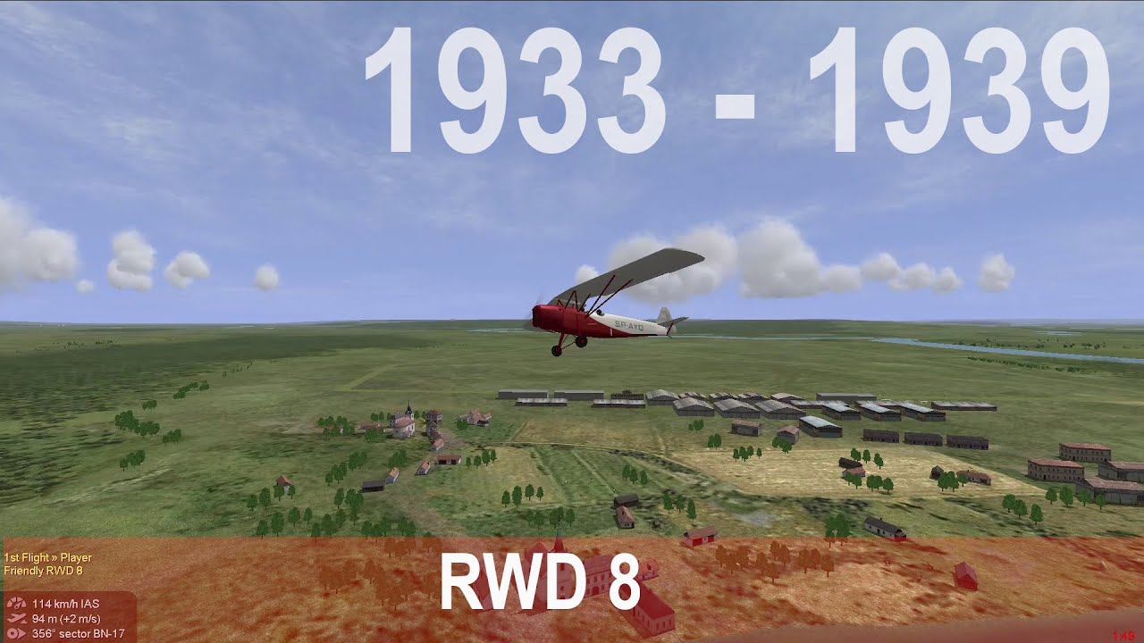 IL-2 1946: Samolot szkolny RWD 8 1933 - 1939 #aircraft #RWD - YouTube