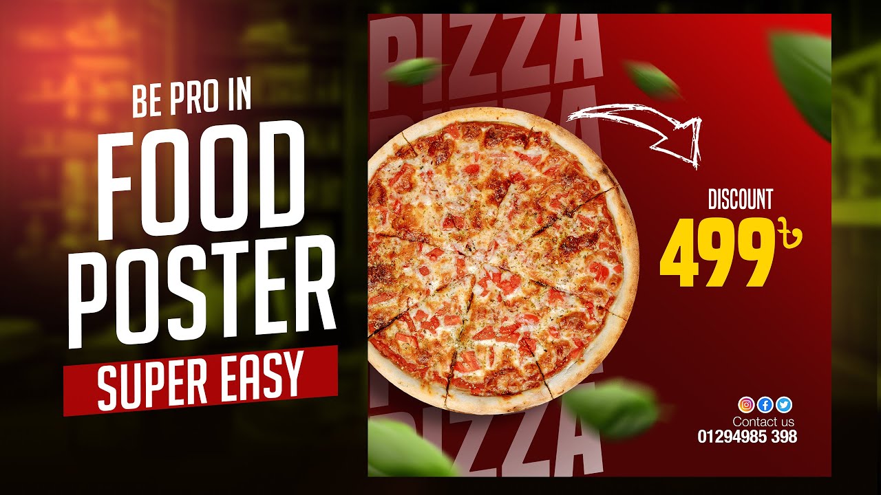 Food Poster Design in Photoshop | Super Easy with Tips and tricks - YouTube