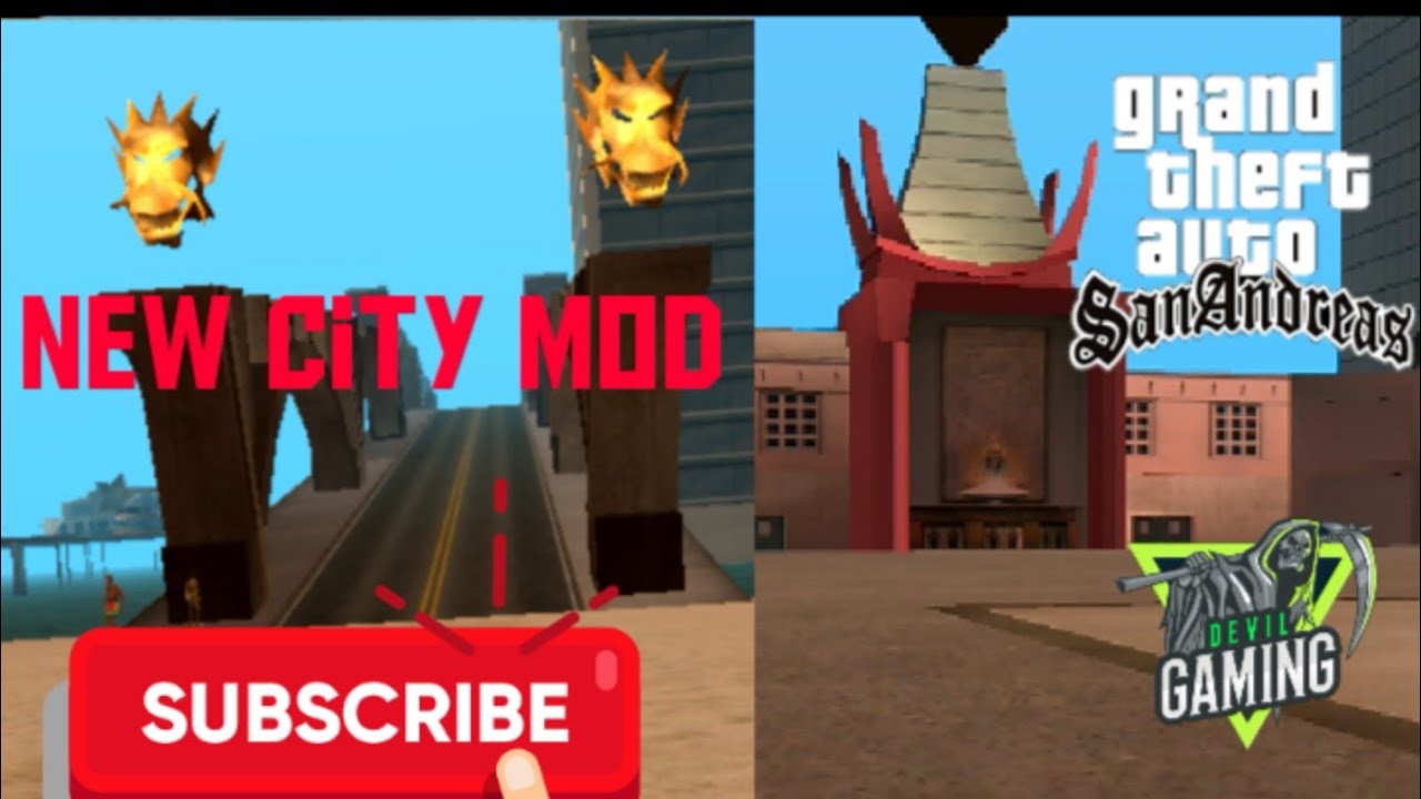 New City mod for GTA SA || Mania City mod || New mod || New flying city ...