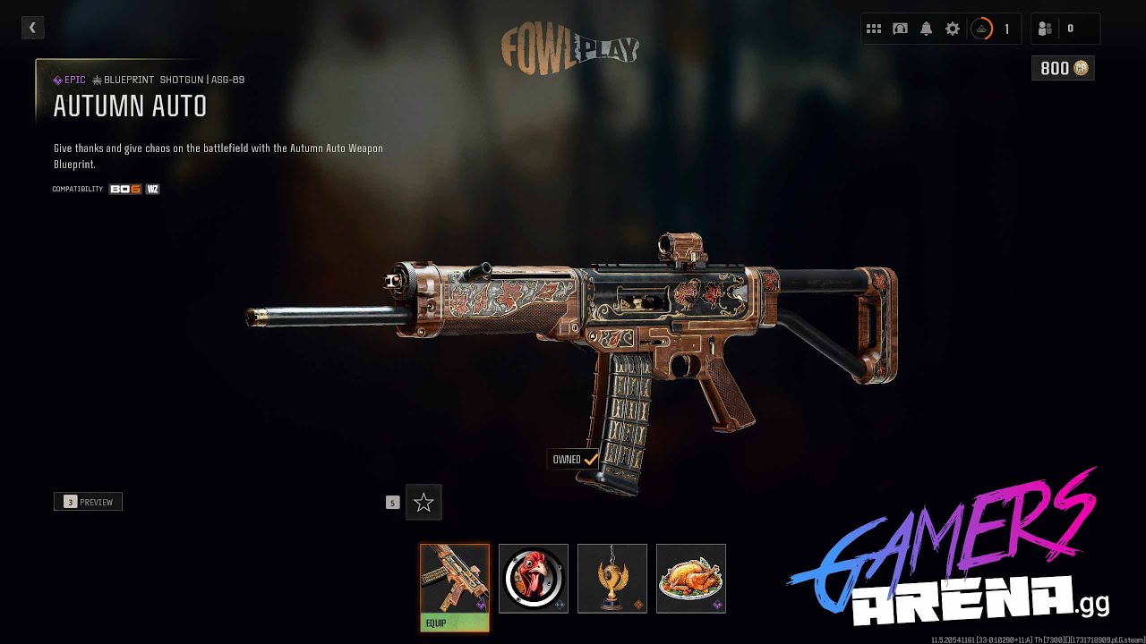 BO6 UNRELEASED FOWL PLAY AUTUMN AUTO Call Of Duty Black Ops 6 - YouTube