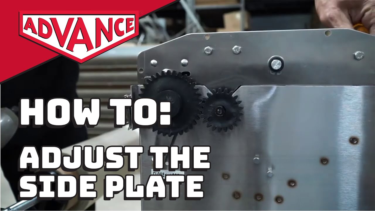 How to Adjust the Side Plate (Paste Mate) | Advance Equipment - YouTube