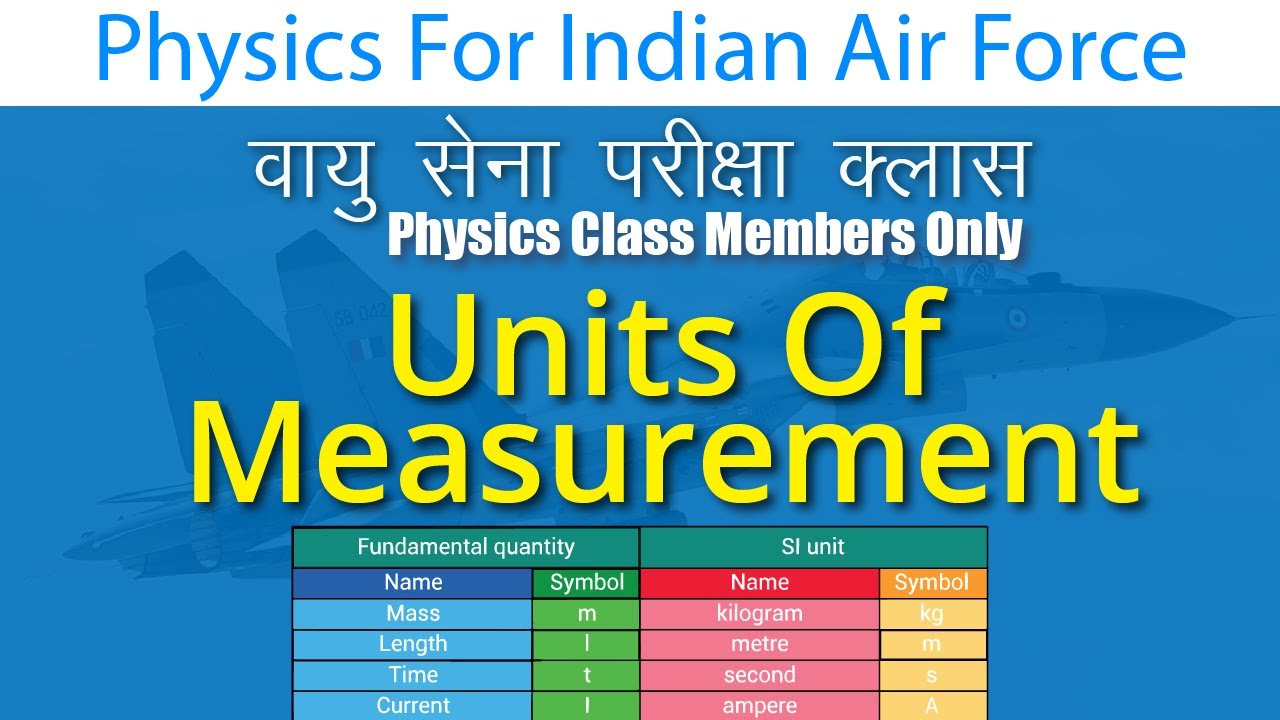 Members Air Force Physics Class | Class 1 | Topic : Units & Measurement ...
