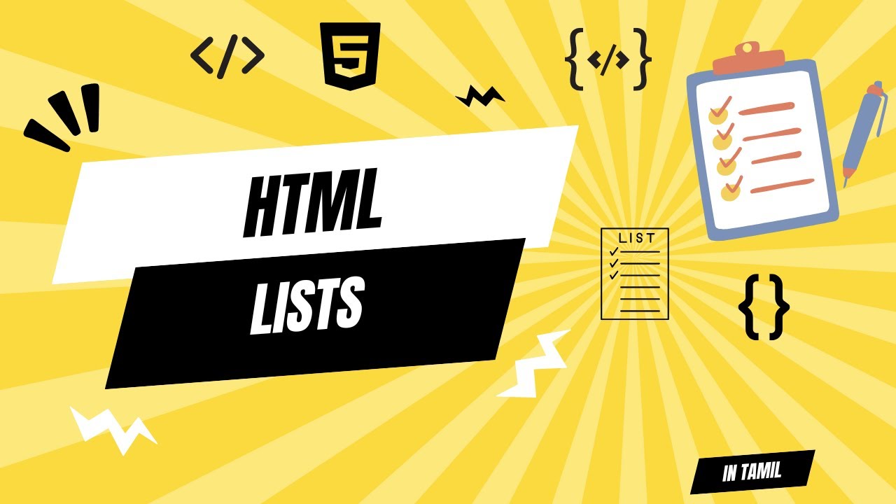 HTML Lists Tutorial for Beginners | Ordered, Unordered & Description ...