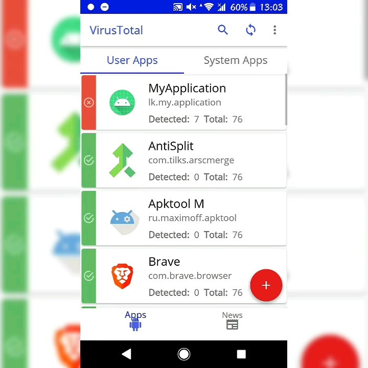 Scan Your Mobile Applications For Detect Malware/Viruses/Ransomeware With VirusTotal Mobile ...