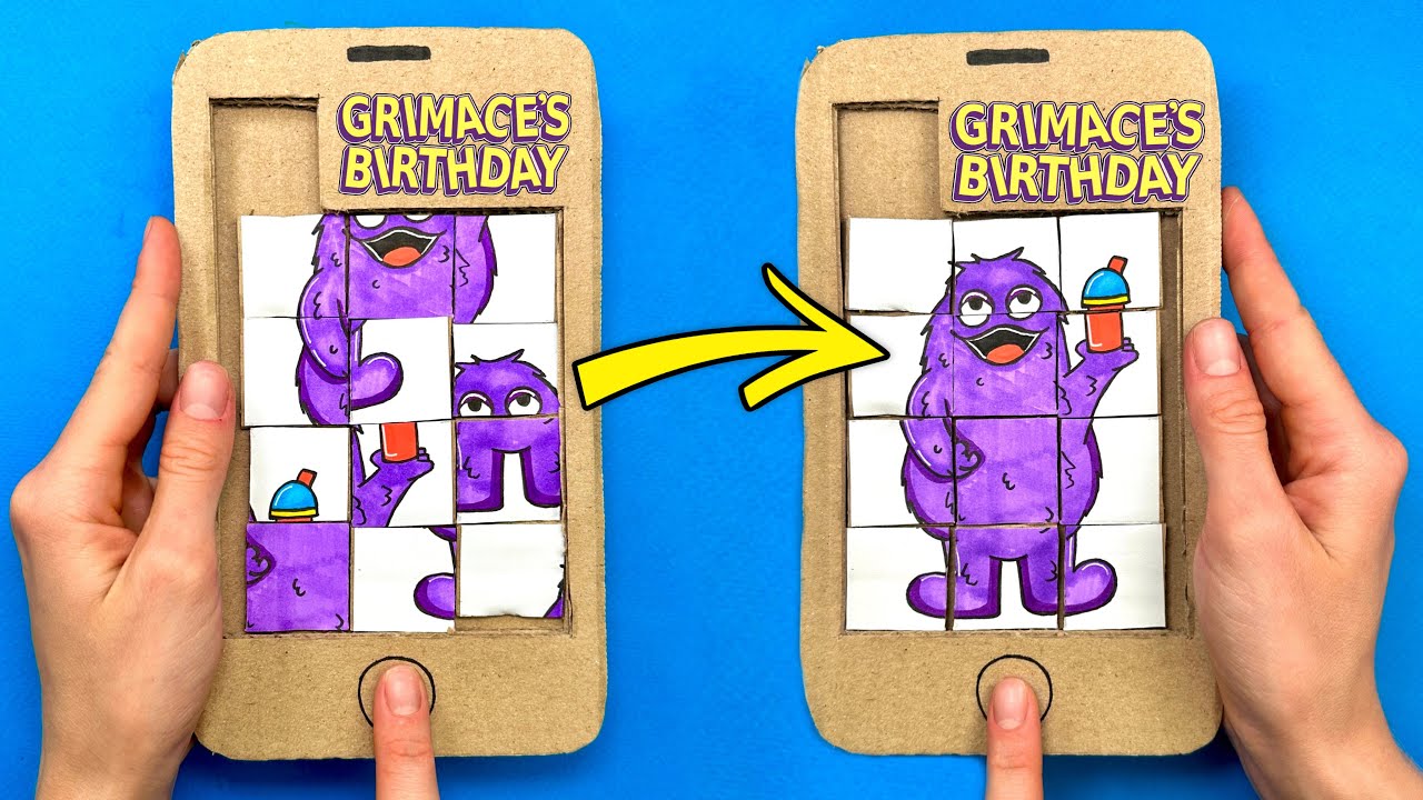 How To Make Paper Craft Barley Break DIY with Cutest Grimace Shake ...