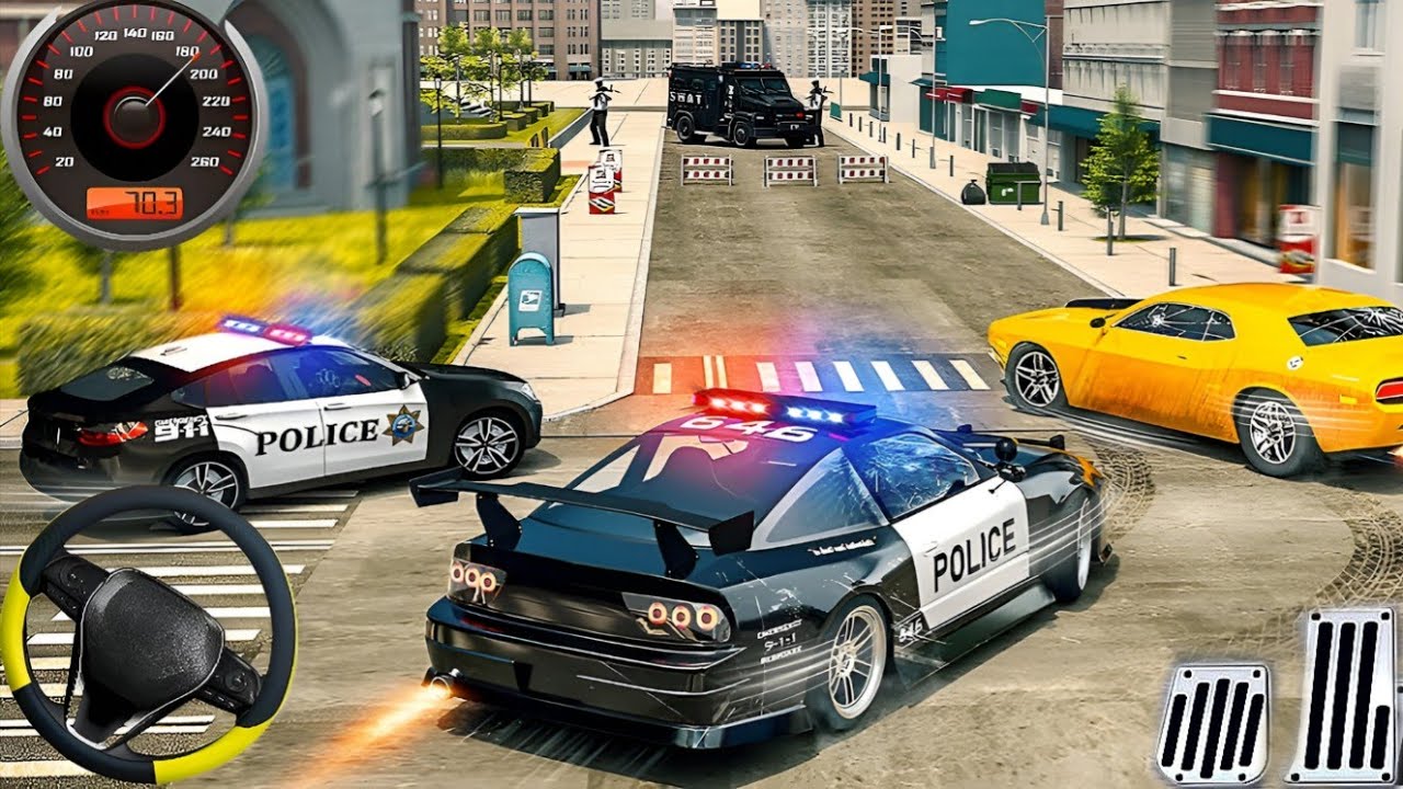 High Speed Chase Police Car 3D Game - Real Multi-Storey Cars Driver ...