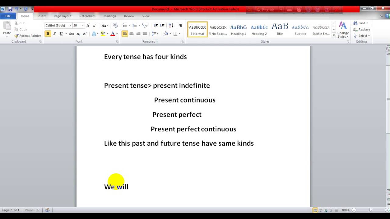Tense tutorial part 3 - YouTube