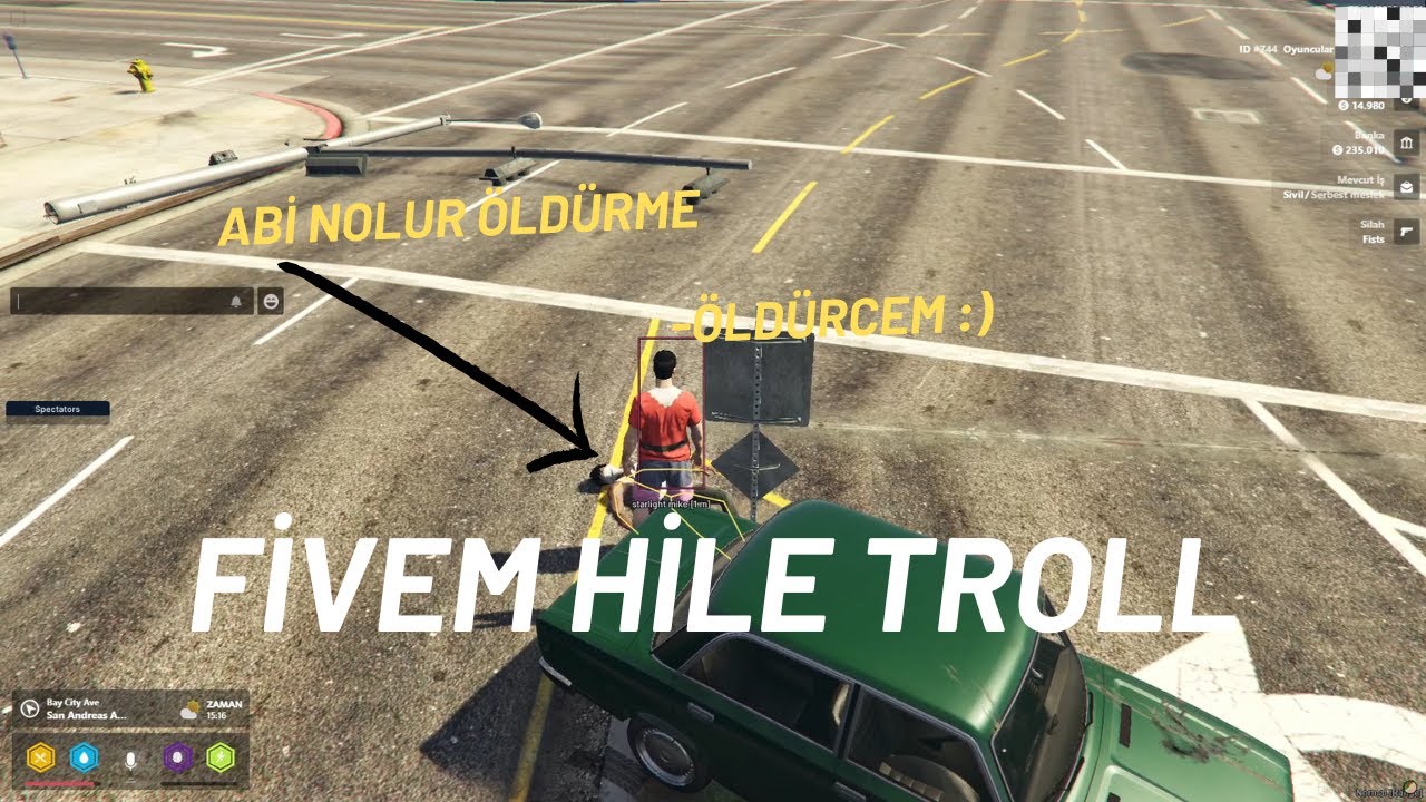 FİVEM HİLE İLE HERKESE RDM ATMAK (Fivem hile troll) - YouTube