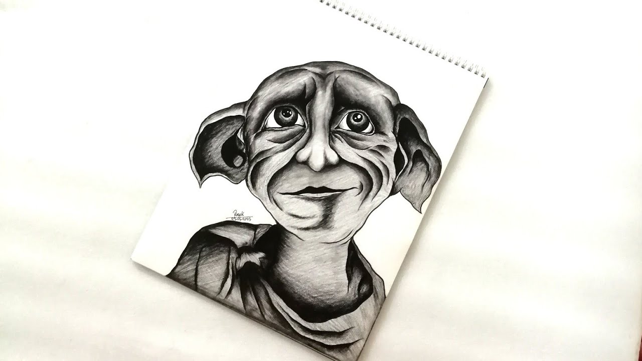How to draw Dobby the house Elf from Harry potter ।। Realistic pencil ...