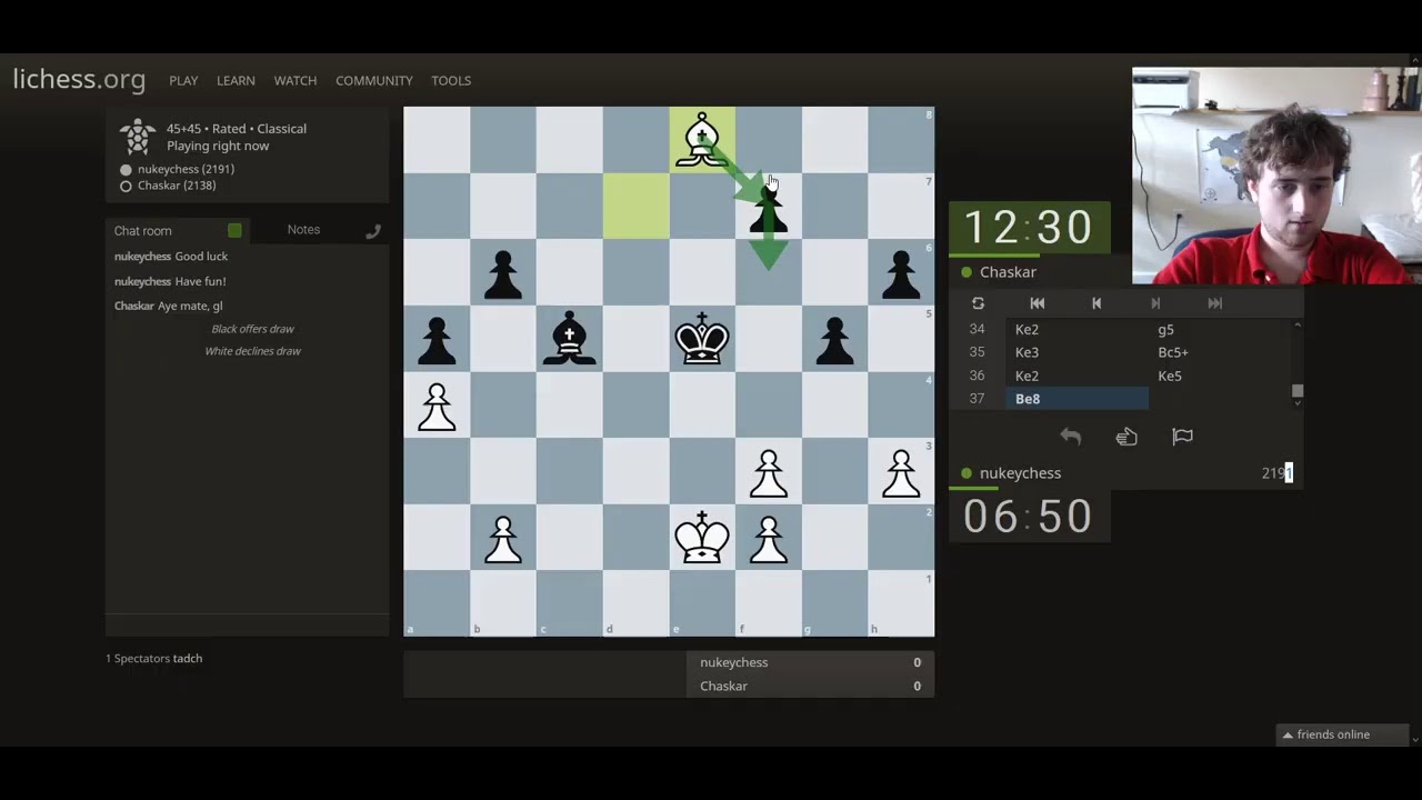 Lichess 45 + 45 League: Classical Game vs 2191, French Defense - YouTube