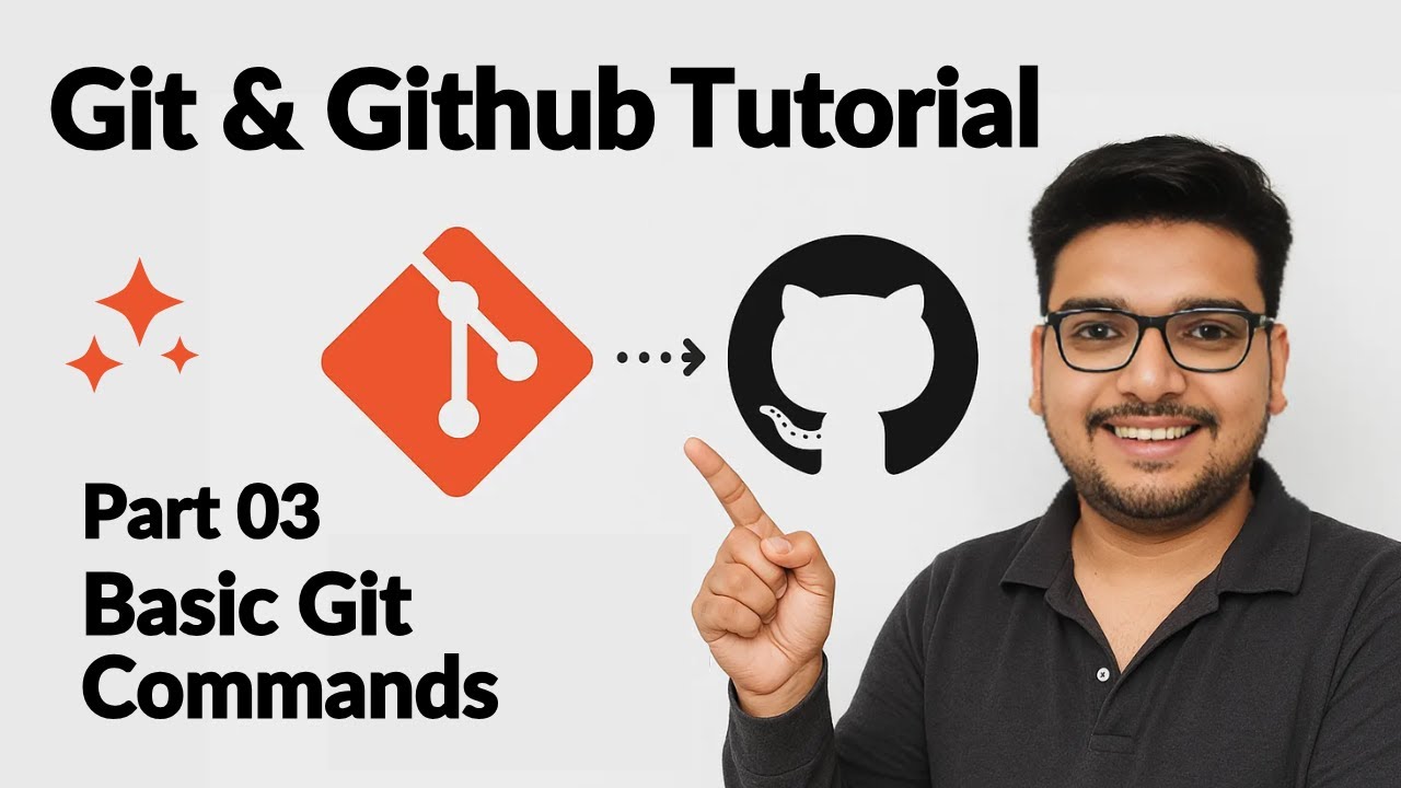Basic Git Commands | Git & GitHub Tutorial in Hindi 2025 | Part #3 - YouTube