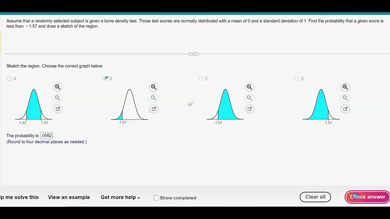 Finding area under the curve of a Normal Distribution using Excel - YouTube