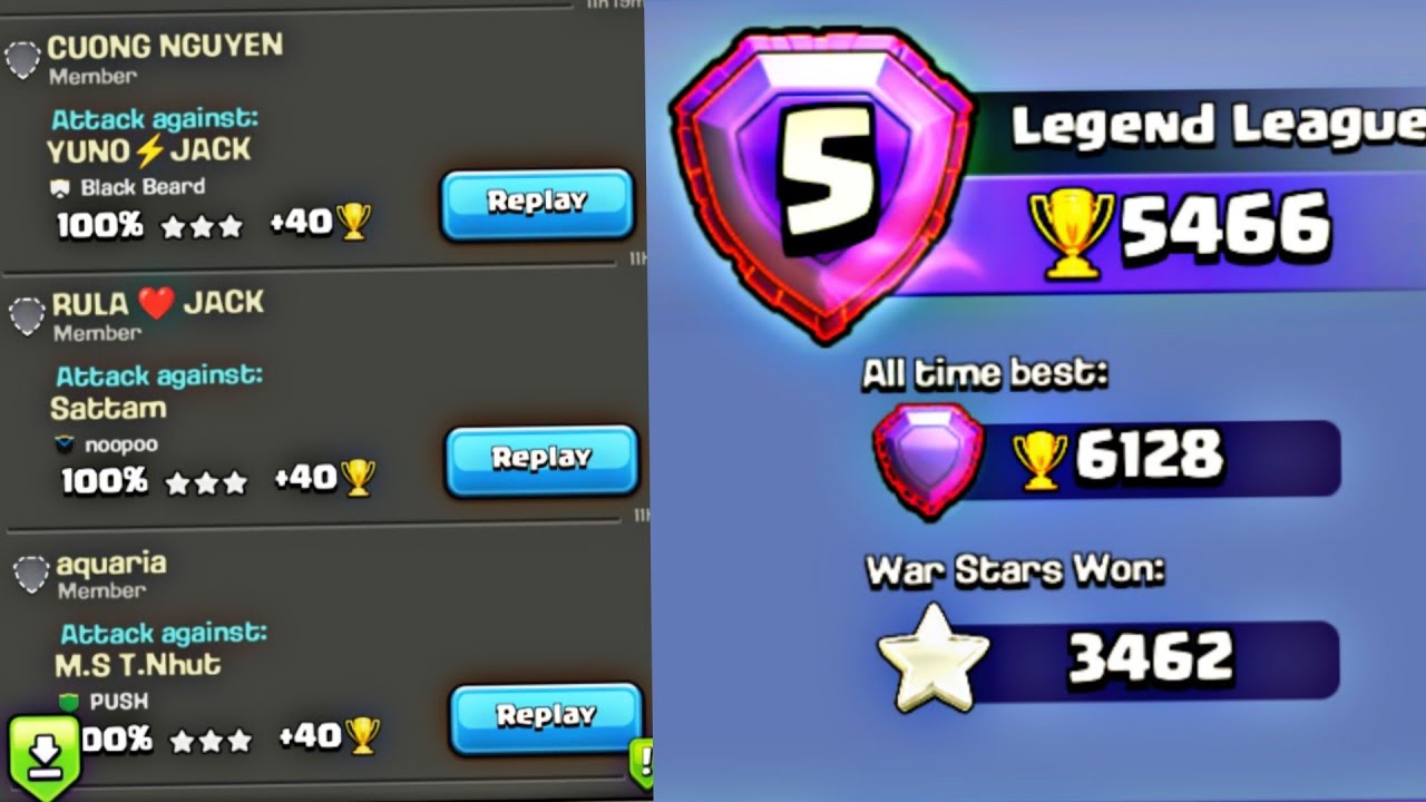 RULA JACK Top Rank 5 Player Legend League Attacks | COC Th16 Attack Strategy | Clash of Clans ...