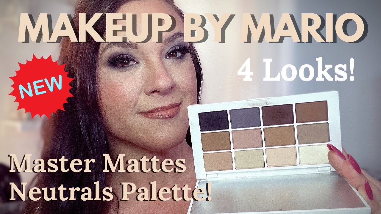NEW MAKEUP BY MARIO MASTER MATTES NEUTRALS PALETTE! 4 LOOKS, SWATCHES ...