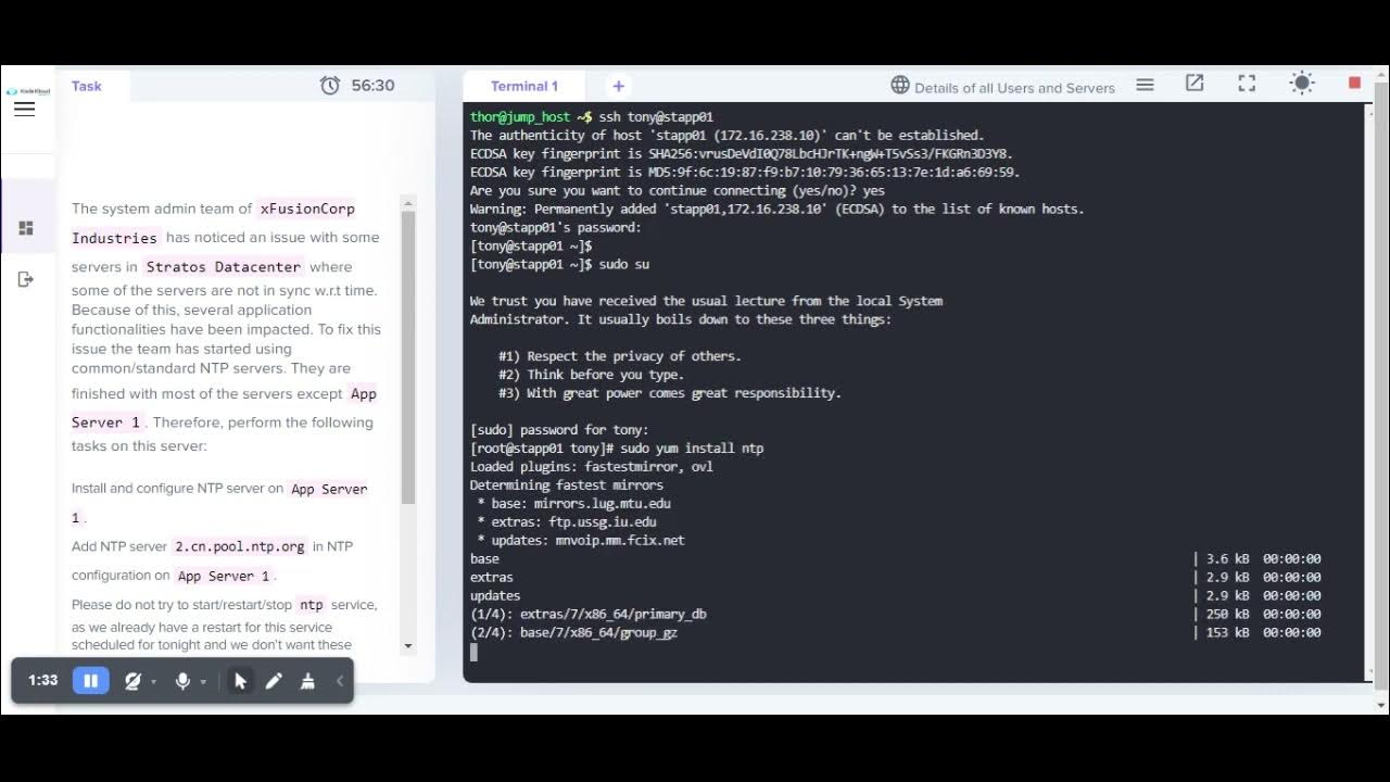 KodeKloud - Engineer | Linux NTP Setup | DevOps Real-time Tasks | Linux Administration - YouTube