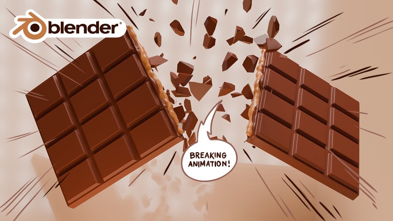 How to Break Chocolate Bar in Blender (Tutorial) - YouTube