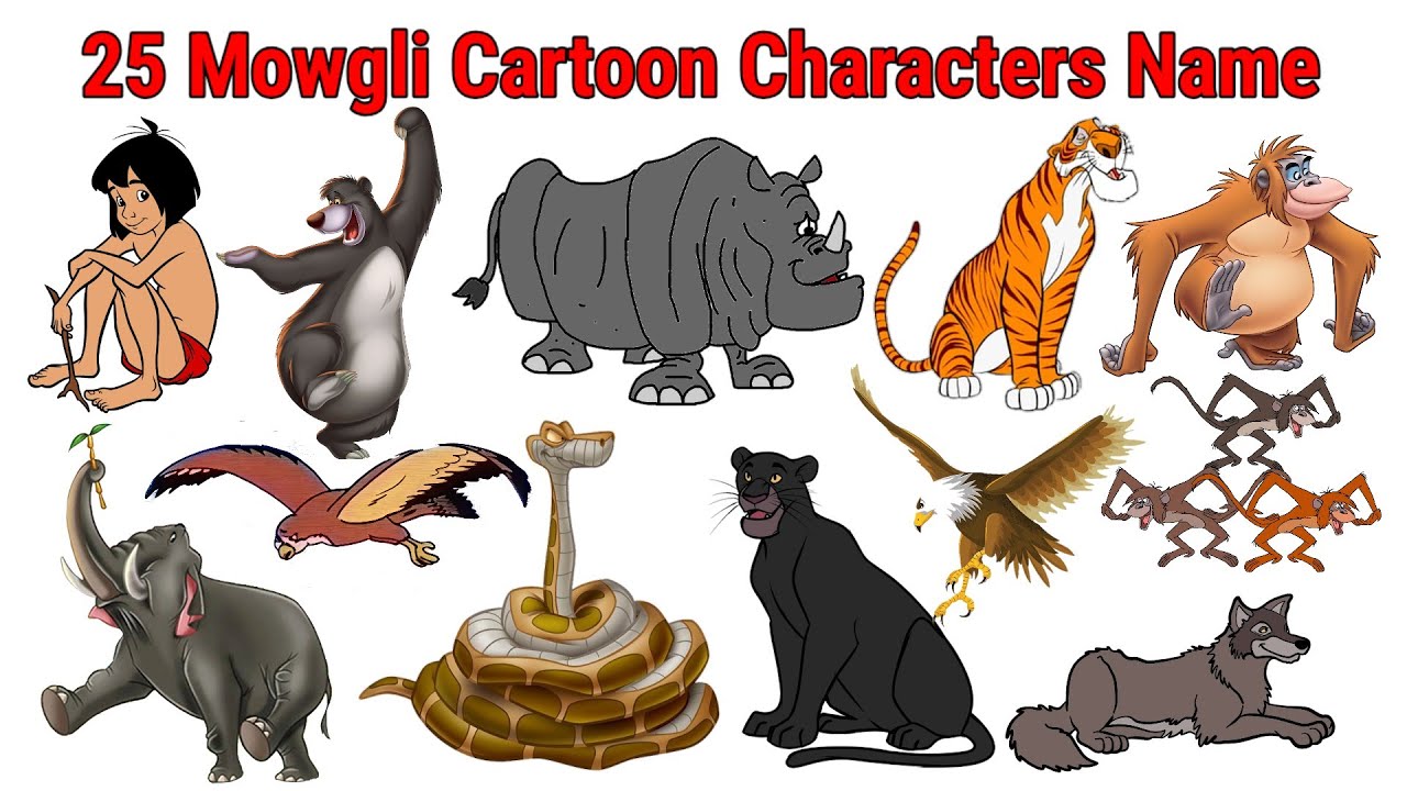 Mowgli Cartoon Characters Name | Jungle Book All Characters Name In ...