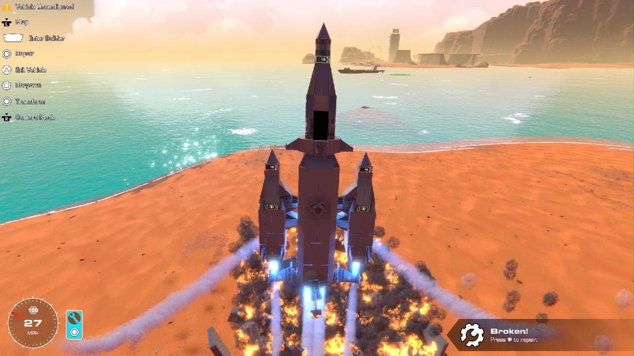 Launching a missile at a cargo ship in Trailmakers. - YouTube