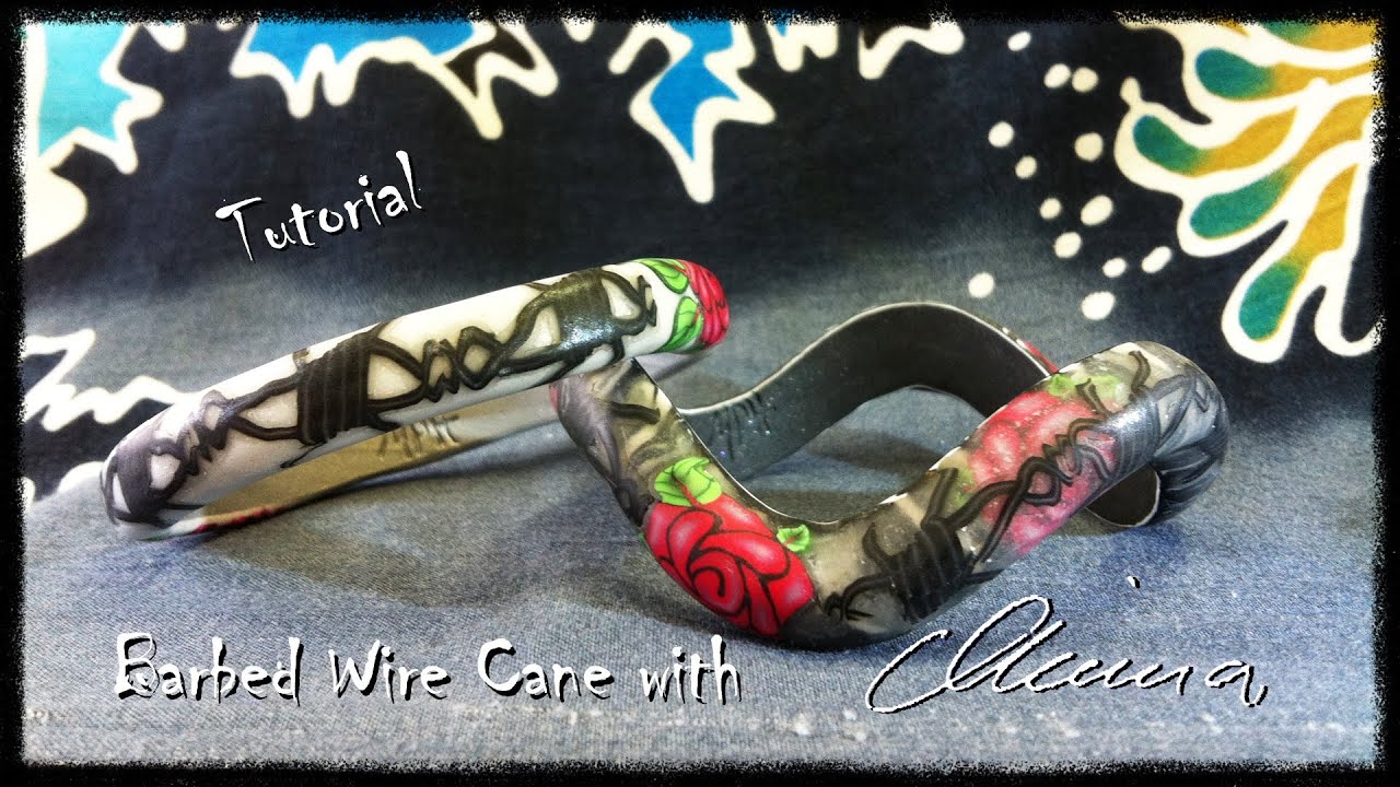 Polymer clay tutorial - Barbed wire Cane - YouTube