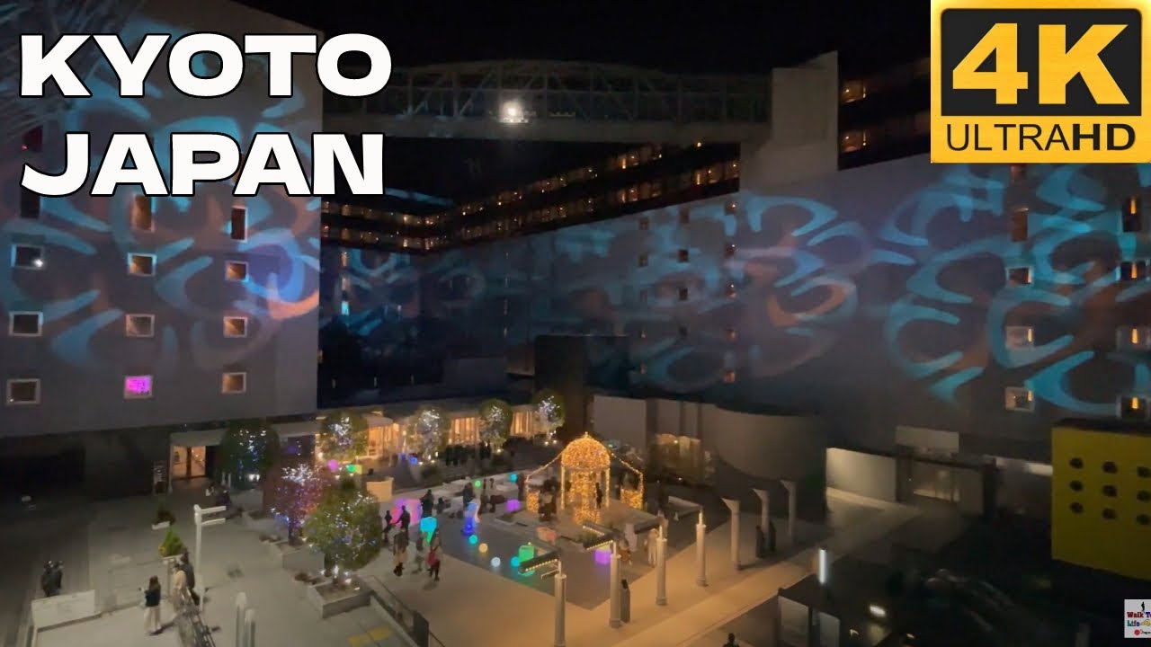 4K KYOTO JAPAN - Kyoto Station At Night With Sparkling Lights - Kyoto ...