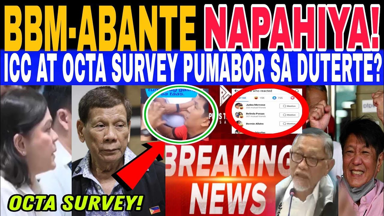 BBM LATEST OCTA SURVEY BAGSAK!? DUTERTE ANGAT ICC WALANG KARAPATAN # ...