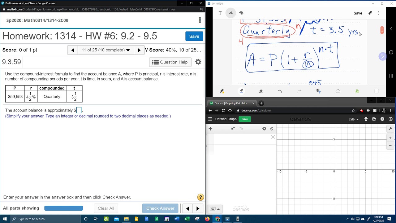 College Algebra - MyLab Math - HW#6: Question #11 - YouTube