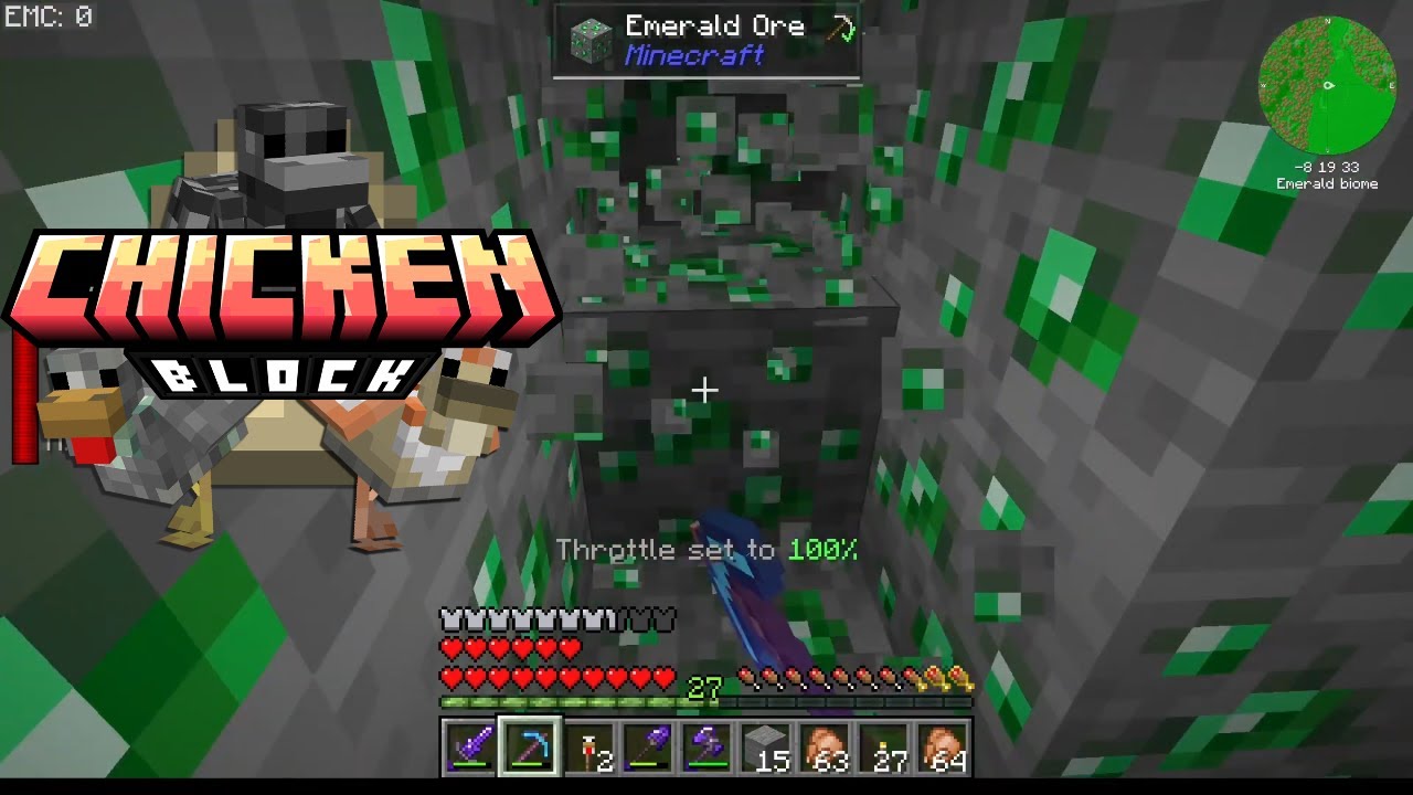 Minecraft ChickenBlock (java) EP 17 Emerald Chickens!! - YouTube
