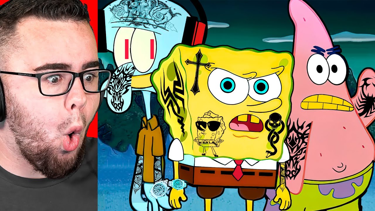 Reacting to GANGSTER SPONGEBOB Rap Songs! (Squidward, Patrick) - YouTube