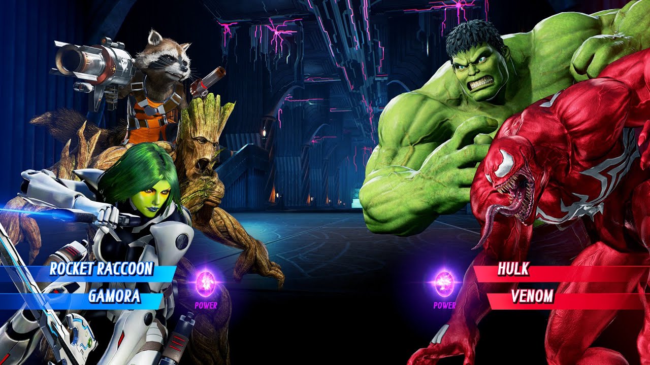 Rocket Raccoon & Gamora vs Hulk & Venom (Very Hard) - Marvel vs Capcom ...
