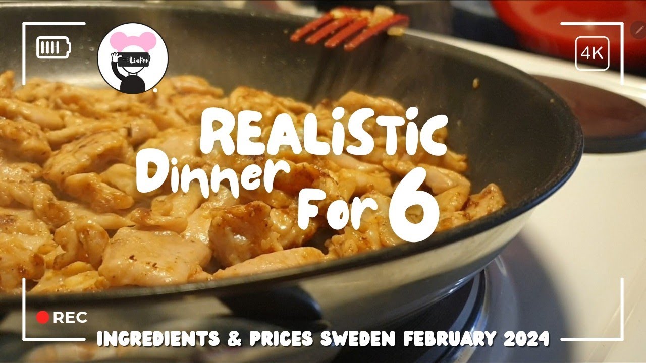 Realistic 12$ dinner for family of 6 In sweden 2024 with ingredients ...