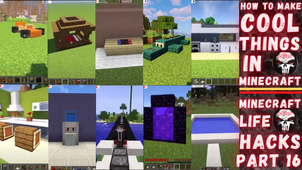 How To Make Cool Things In Minecraft | Minecraft Life Hacks #Part16 ...