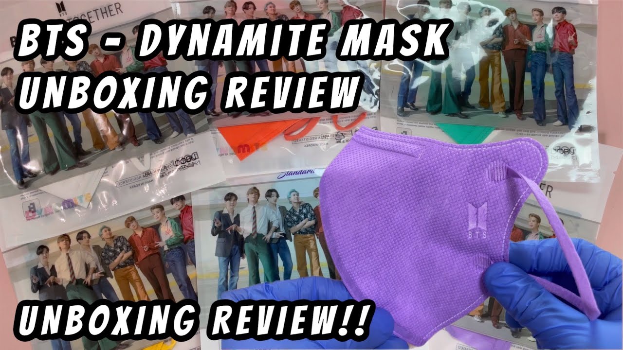 BTS - DYNAMITE MASK UNBOXING REVIEW !! - YouTube