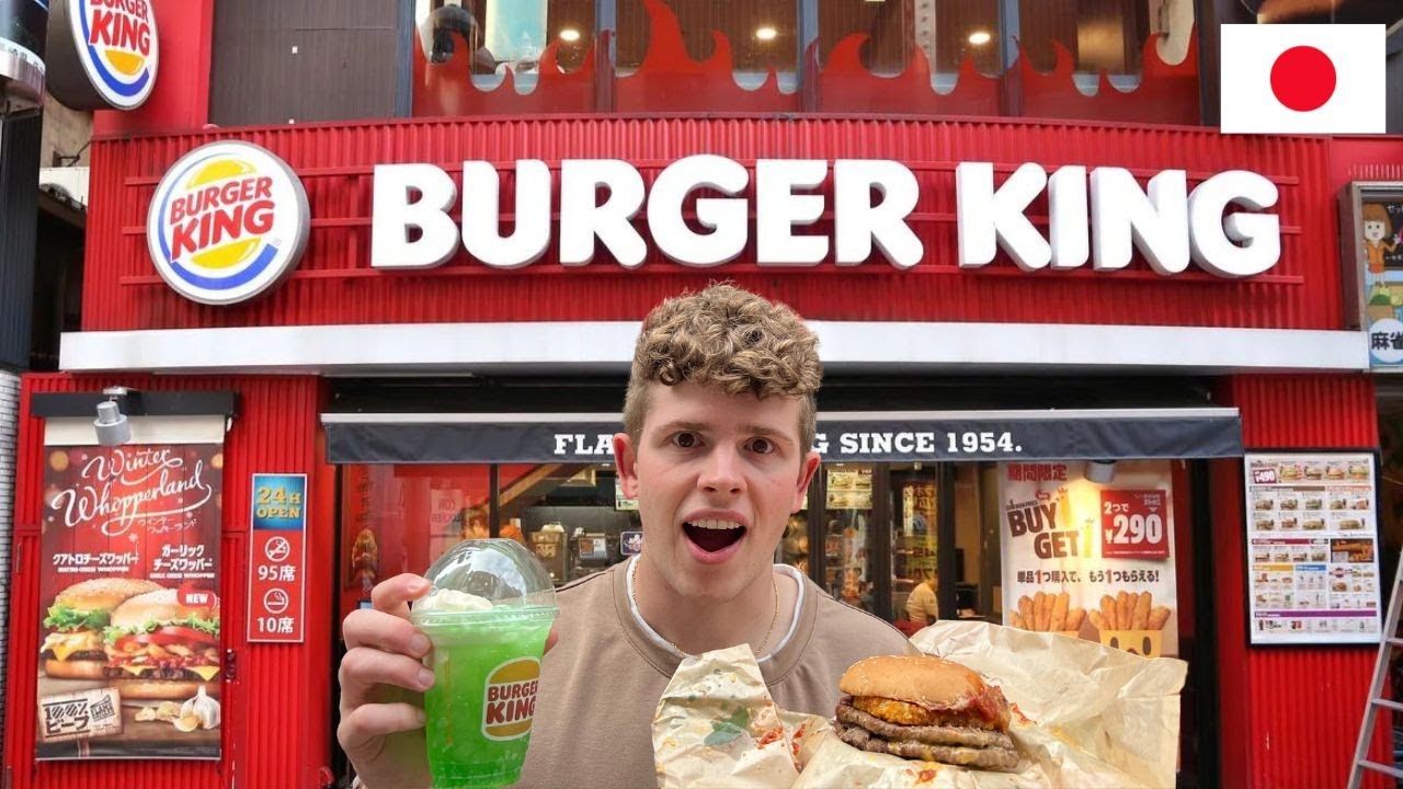 EATING JAPANESE BURGER KING • MukBang - YouTube