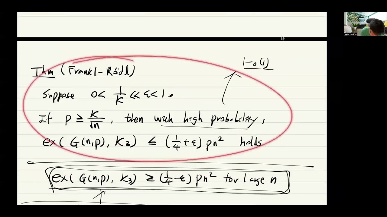 KAIST Extremal graph theory 2-11 Mantel's theorem for random graphs ...