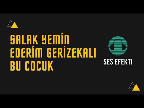 Salak Yemin Ederim Gerizekalı Bu Çocuk Ya Ses Efekti