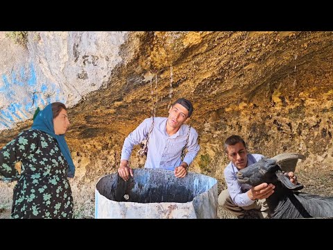 A hidden spring in the mountains | Does water reach the nomadic house? 💧🏔️❤️