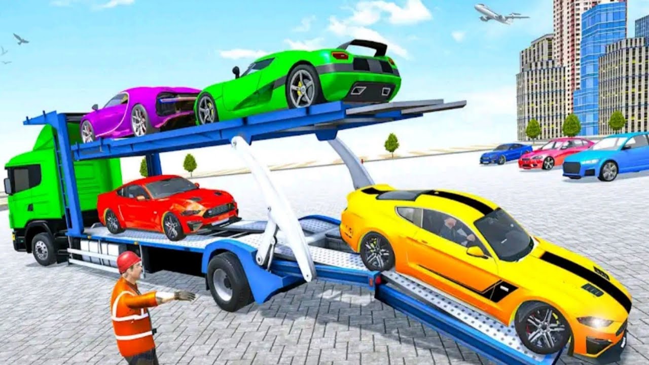 Crazy Car Transporter Truck Driving - An Amazing Multilevel Truck To ...