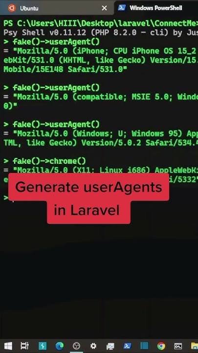 Generate Useragents In Laravel Laravel Webdevelopment Development Tricks Tips Youtube