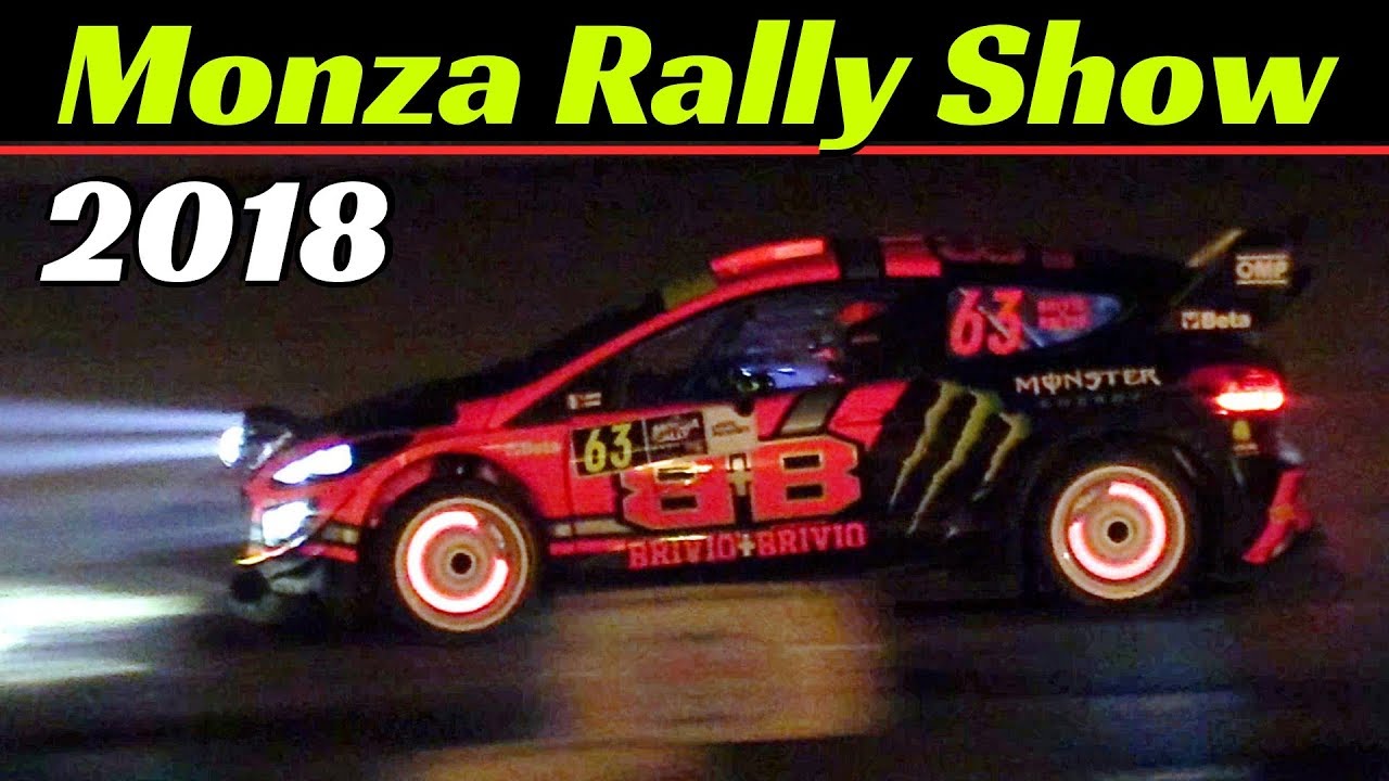 Monza Rally Show 2018 - Friday, Day 2 - Night Stage, Glowing Brakes ...