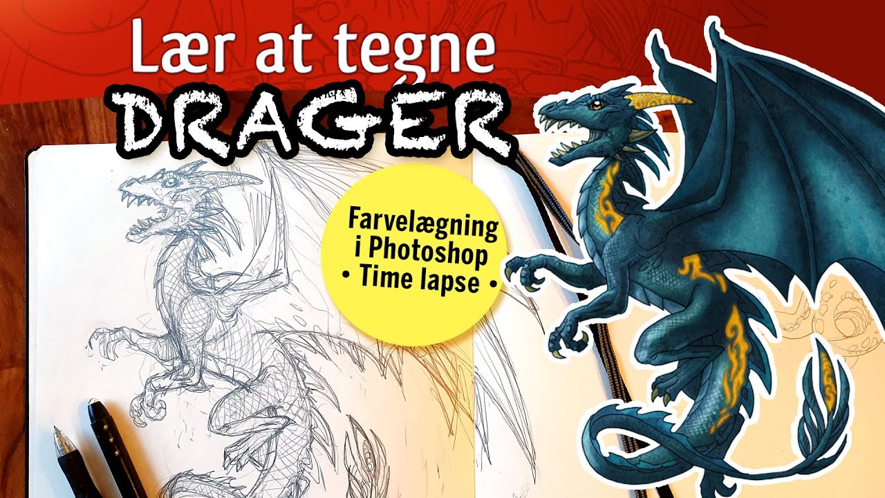 Fantastiske Tegninger Av Drager Krea Værksted Med Fantastiske Fisk