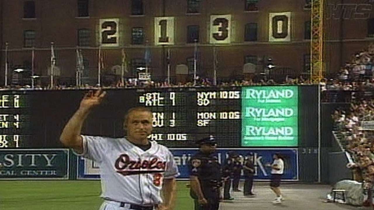 CAL@BAL: Ripken plays his 2,130th straight game - YouTube