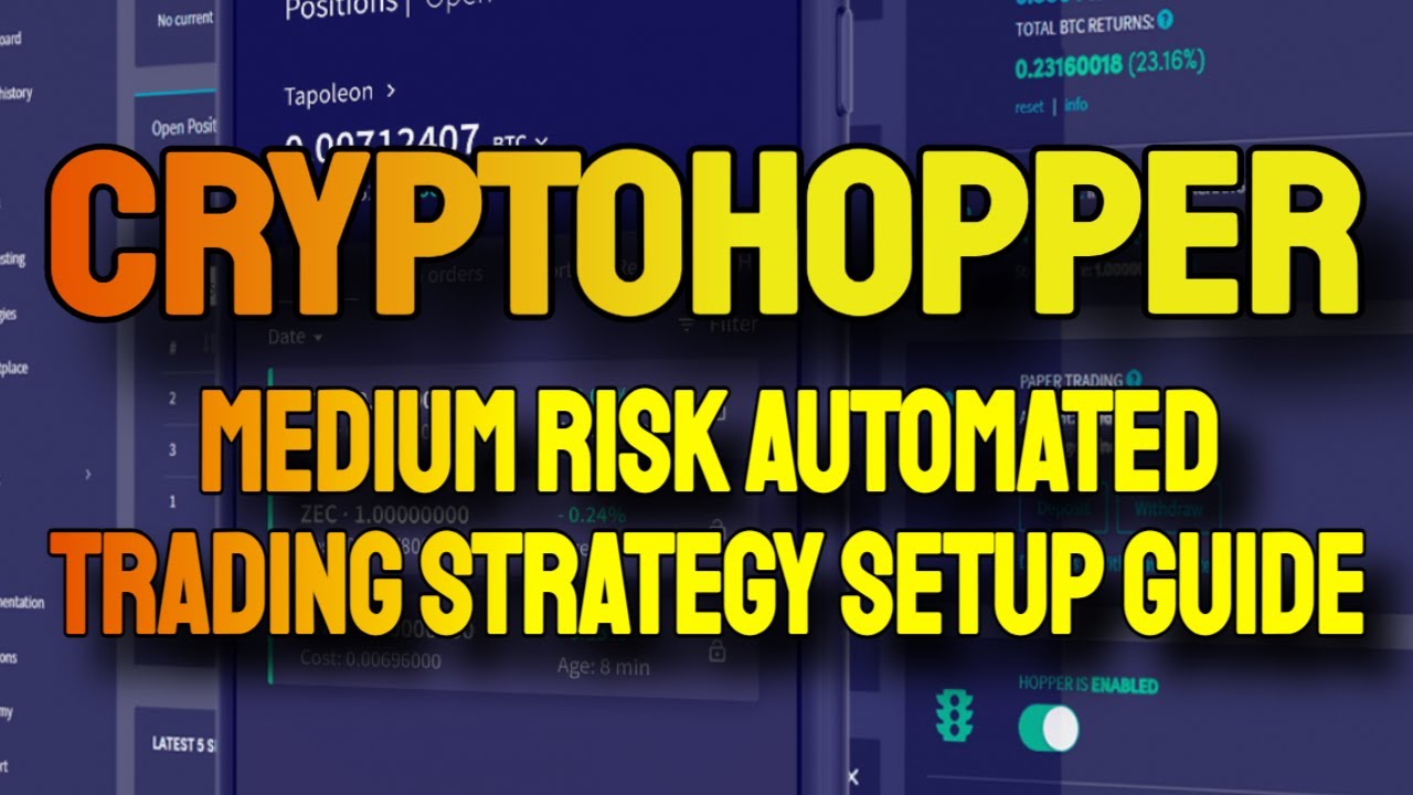 Cryptohopper: How to Setup a Basic Built-in Medium Risk Strategy Bot - YouTube