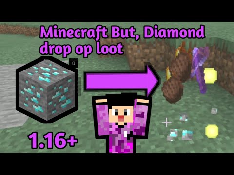 Minecraft but, DIAMONDS drop OP loot - MCPE/BE Addon Review - YouTube