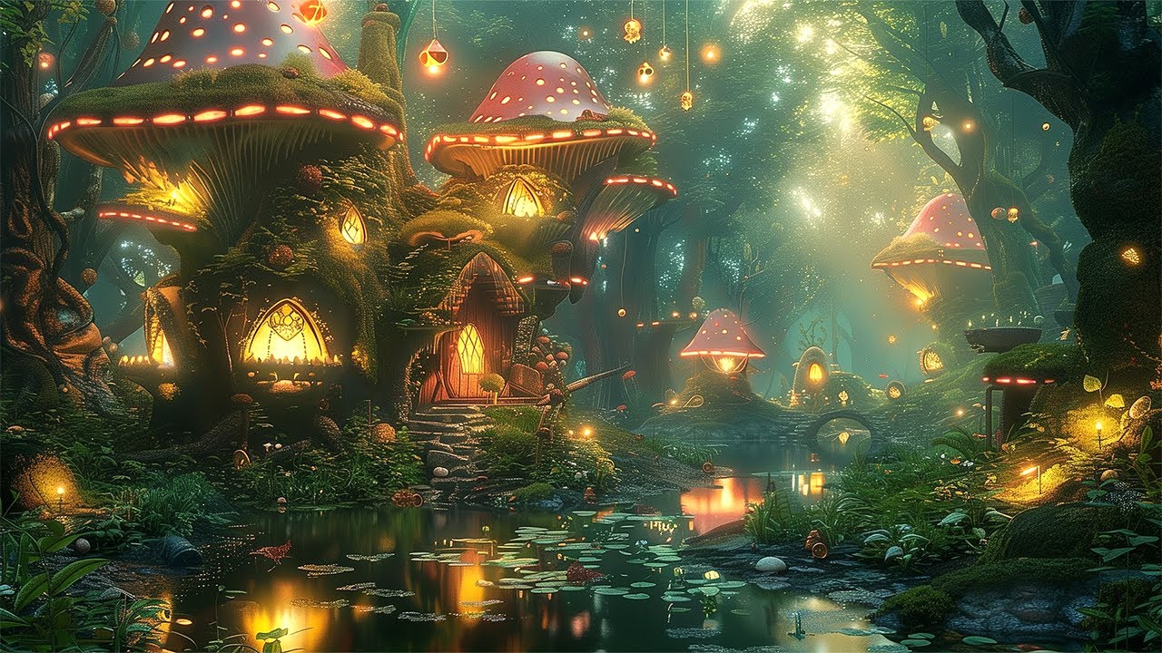 🌳🍄The beautiful forest mushroom environment unveils the harmony that ...