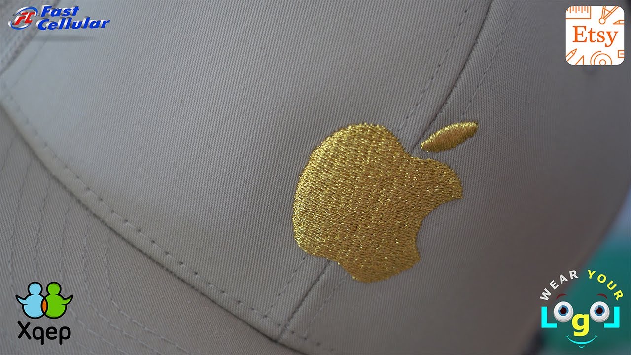 apple logo embroidery design Wear Your Logo (wearyourlogo.com) - YouTube